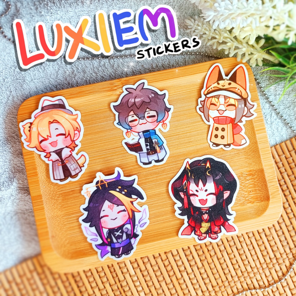 LUXIEM Glitter Stickers Mysta Rias Ike Eveland Luca Kaneshiro Shu ...