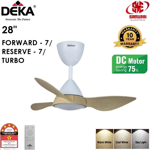 DEKA+ 28" DC MOTOR CEILING FAN 16 SPEED WITH LED LIGHT CROX 28LED (MB ...