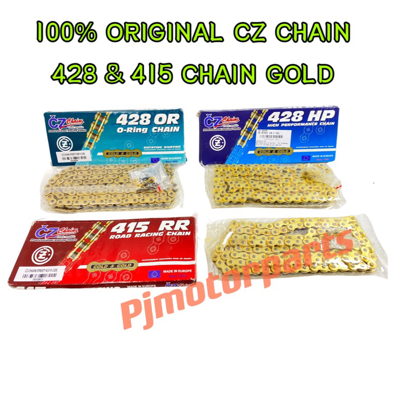 ( 100% ORIGINAL CZ CHAIN ) 428 / 415 O-RING & HP STREET & ROAD RACING ...