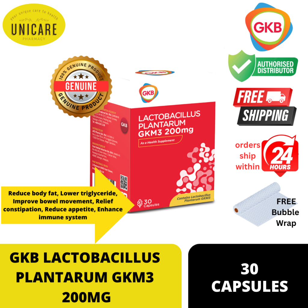 GKB LACTOBACILLUS PLANTARUM GKM3 200MG 30 CAPSULES | Shopee Malaysia