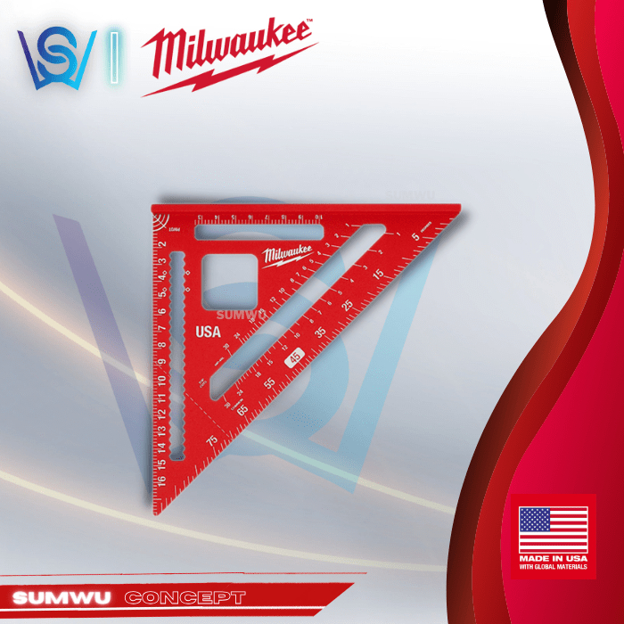 MILWAUKEE 180MM RAFTER SQUARE (MLSQ 170)Aluminum Laser Marking ...