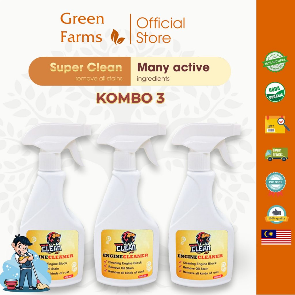 [COMBO 3] King Of Clean semburan pembersih pelbagai guna super bersih ...