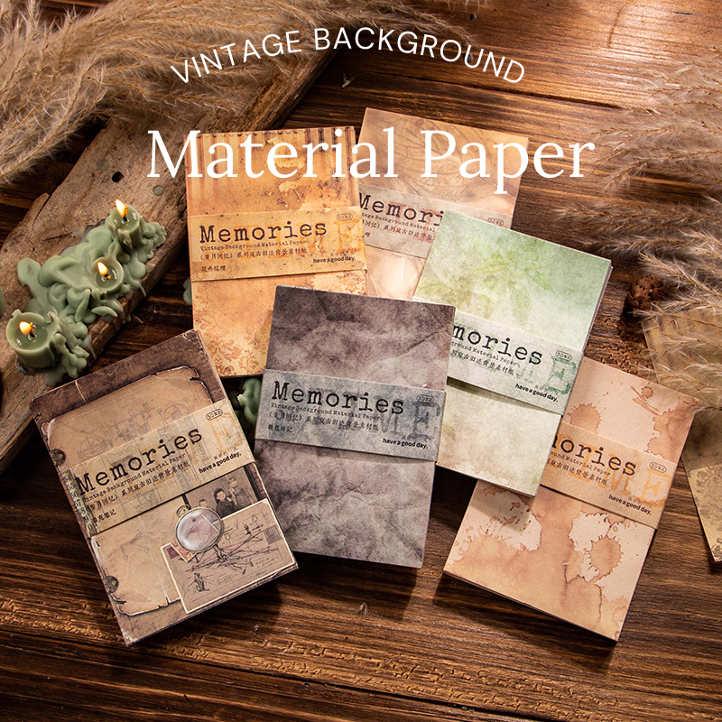 60pcs Vintage Background Material Paper Retro Style Decoration Paper ...