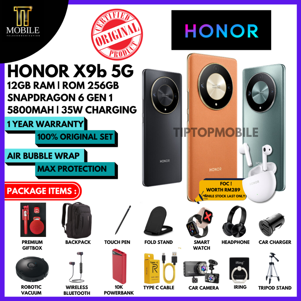 Honor X9b 5G ( RAM 12GB | ROM 256GB ) Original Honor Malaysia | Shopee Malaysia