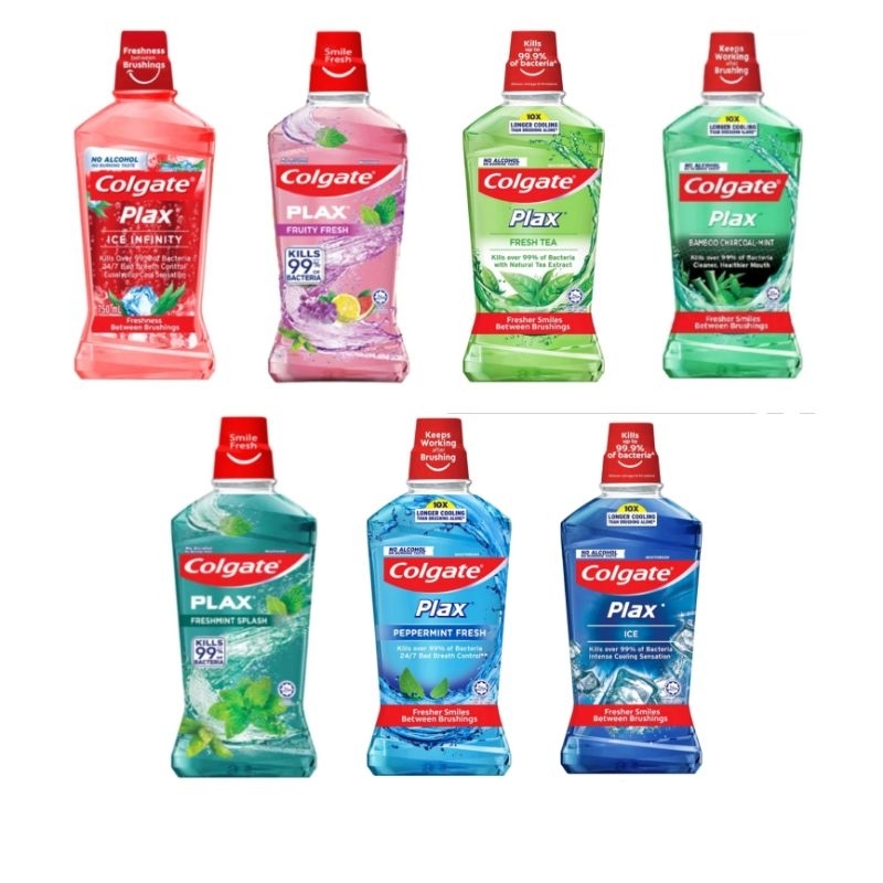 COLGATE PLAX Mouthwash 750ml Peppermint Fresh | Freshmint Splash | Ice ...