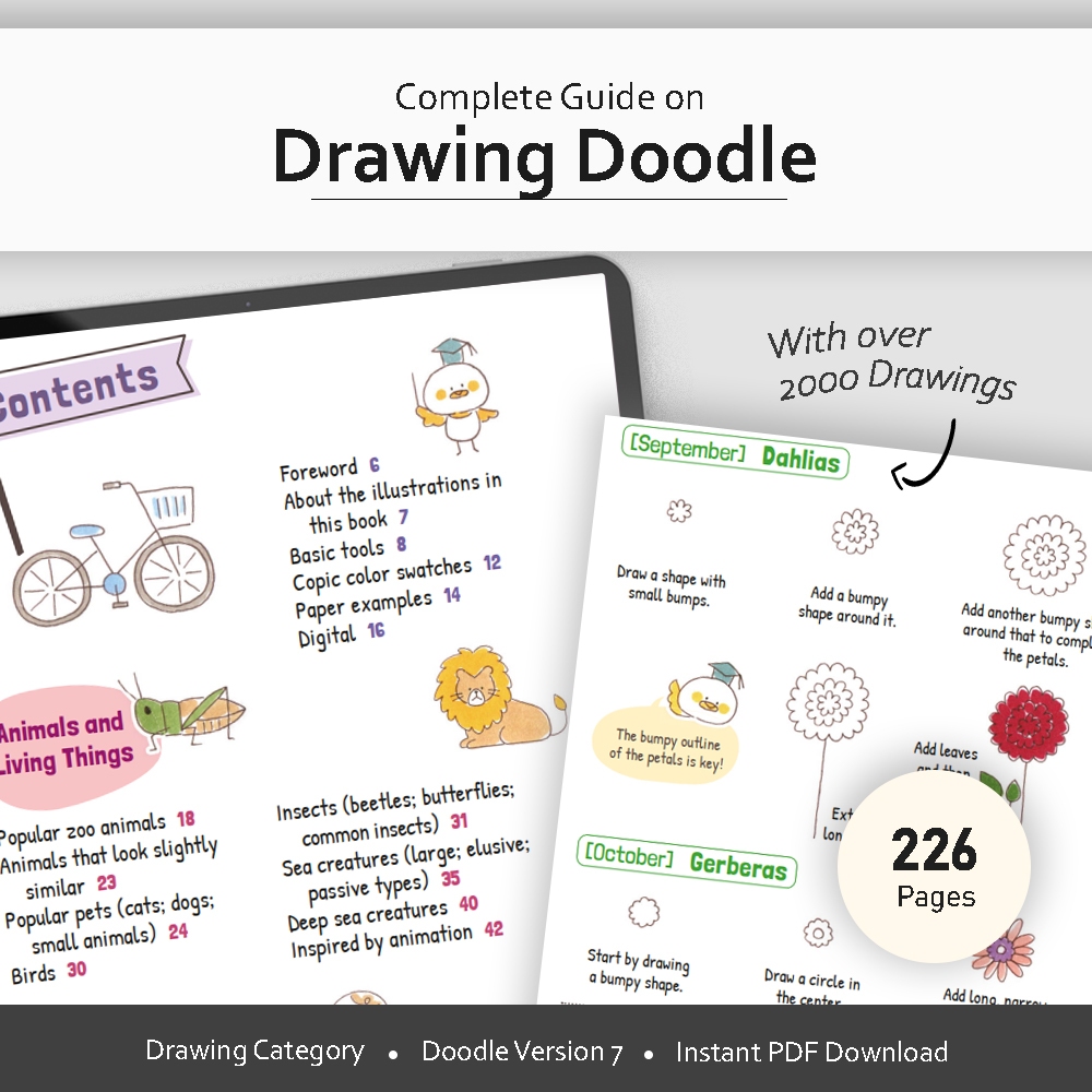 Pdf Drawing Complete Guide To Draw Doodle Over 2000 Drawings