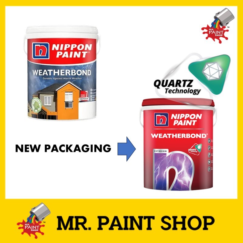5L Nippon Paint Weatherbond Quartz (Classic Collection) Part 1 | Shopee ...