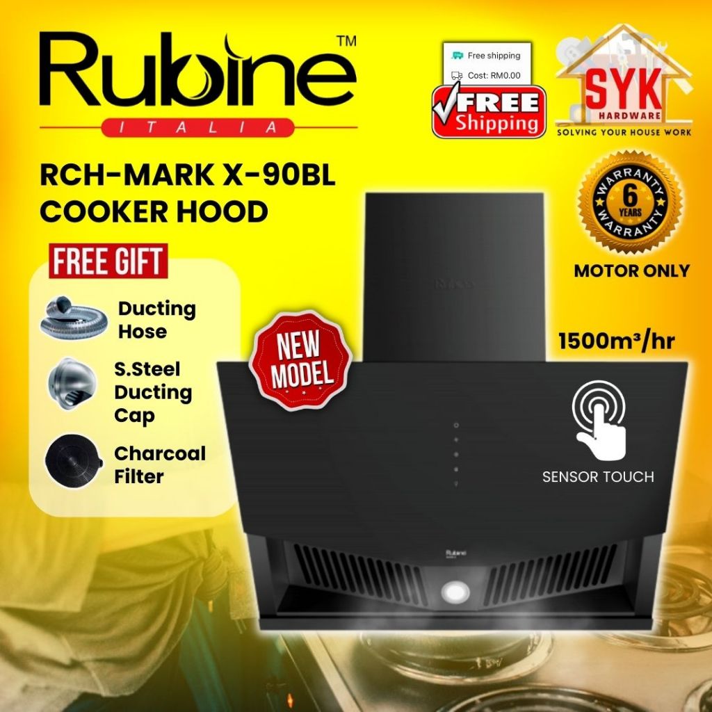SYK Free Shipping Rubine RCH-MARK X-90BL Kitchen Hood Cooker Hood And ...