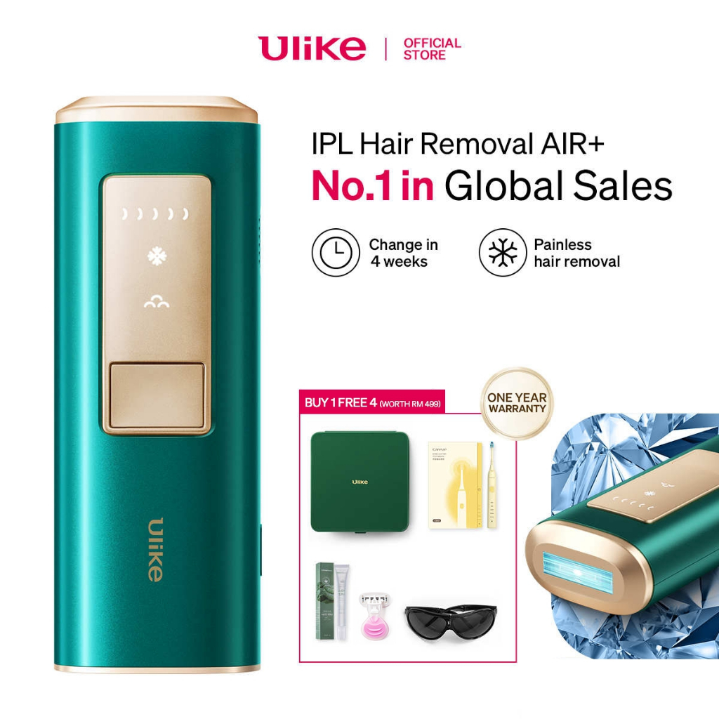 Ulike Sapphire Air+ IPL Laser Hair Removal Pain-free and Permanent Salon Results for Whole Body ...