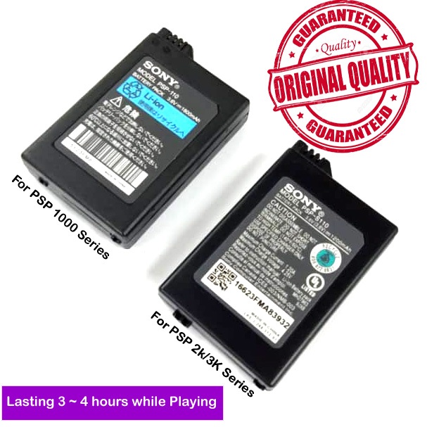 Original Quality PSP-S110 Battery 1200mAh For Psp 2000 / 3000 Series ...