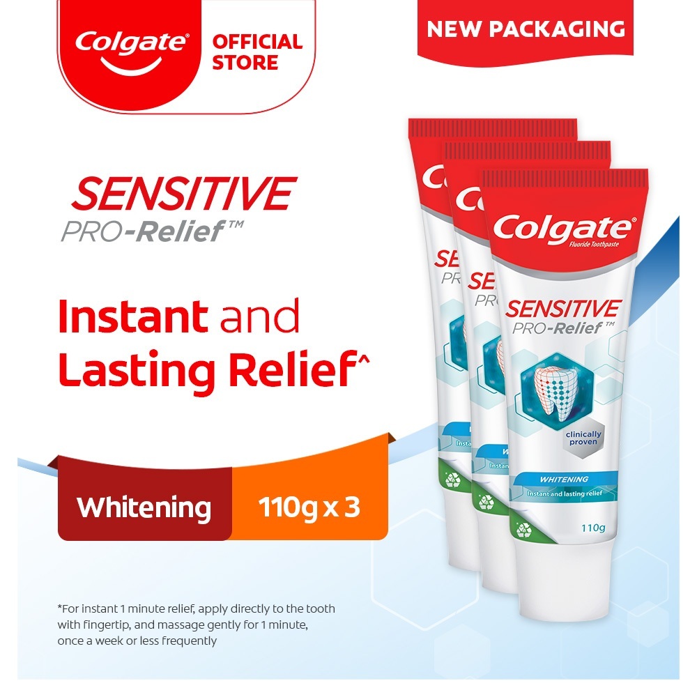 [Bundle of 3] Colgate Sensitive Pro Relief Whitening Toothpaste 110g | Shopee Malaysia