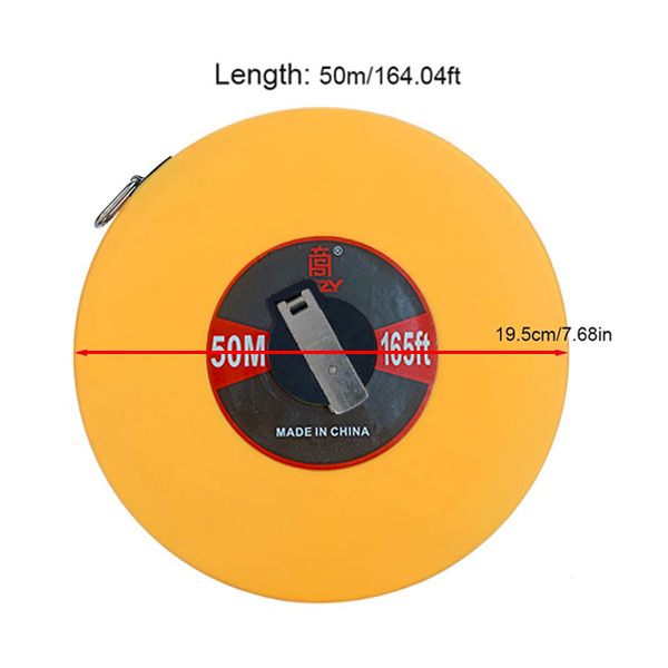 Measuring Tape 30m / 50m / 100m With 2 Reading Cm/Inch / Surveyor's Tape Measure Reel With End ...