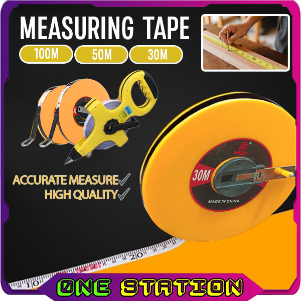 Measuring Tape 30m / 50m / 100m With 2 Reading Cm/Inch / Surveyor's ...