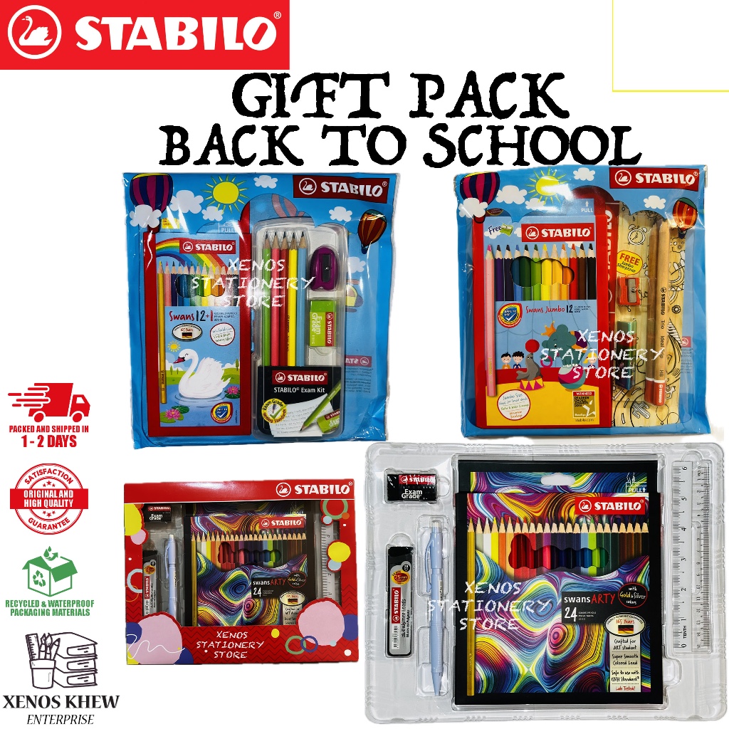 [ SET ] STABILO STATIONERY GIFT SET BIRTHDAY GIFT BACK TO SCHOOL PENCIL ...