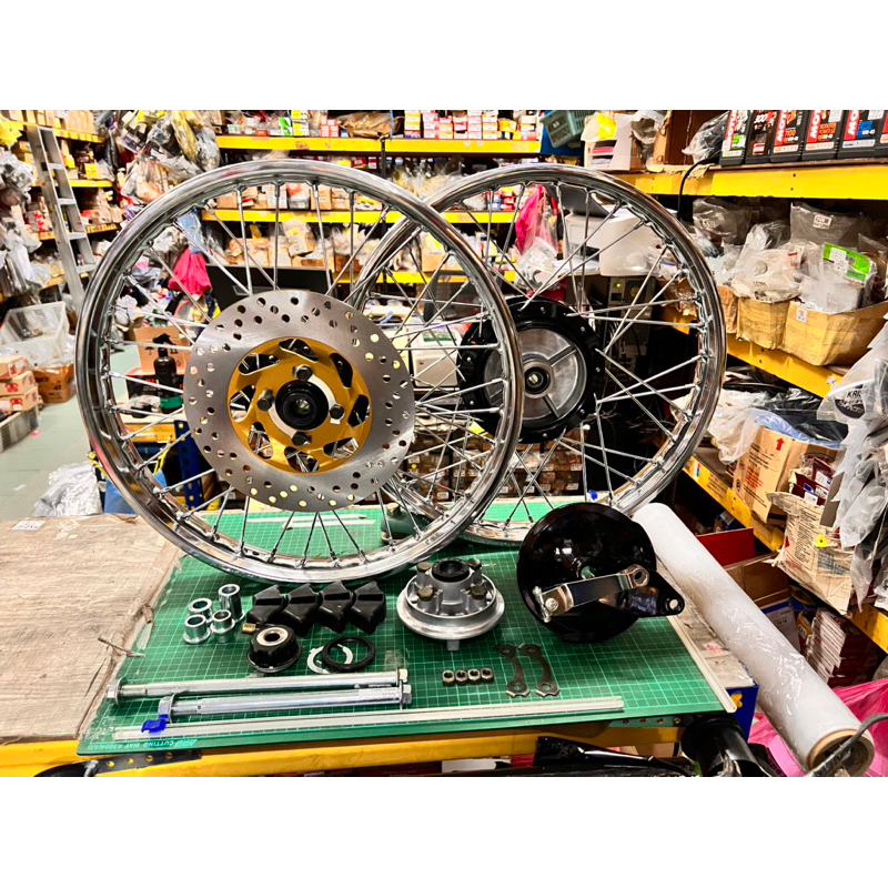 RIM UNION CYCLE ORIGINAL RXZ 160/18 COMPLATED BUSH HUB SET | Shopee ...
