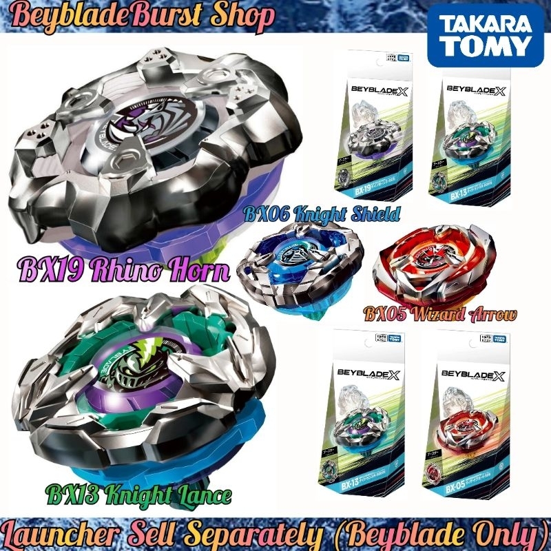 Beyblade X BX19 Rhino Horn BX05 Wizard Arrow BX06 Knight Shield BX13 ...