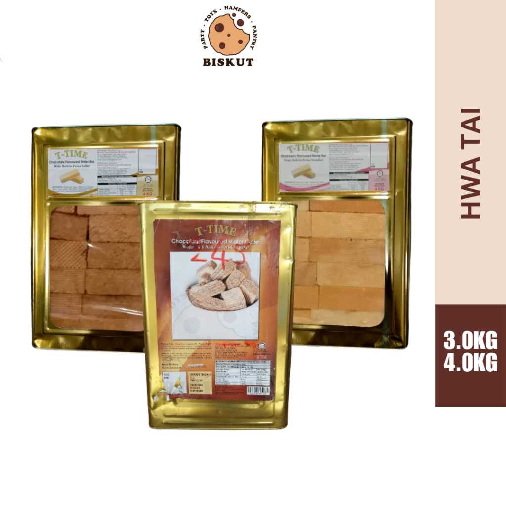 [Biskut Tin] Hwa Tai T-Time Wafer Chocolate/ Strawberry Wafer/Wafer ...