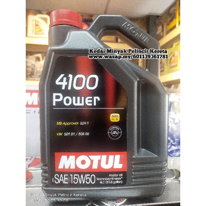 MOTUL Semi Synthetic 4100 Power 15w50 (4L) | Shopee Malaysia