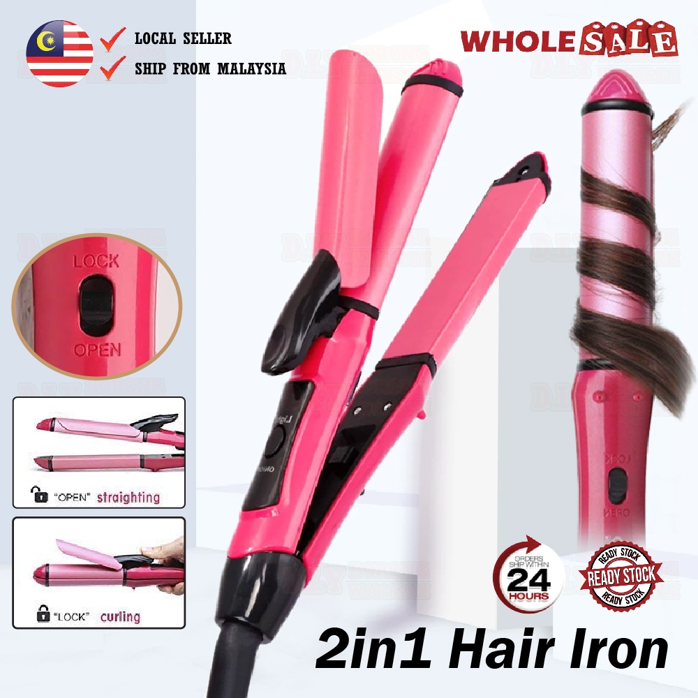 NOVA/ROOT 2 in 1 Hair Beauty Iron Straightener & Curler/Pelurus dan ...