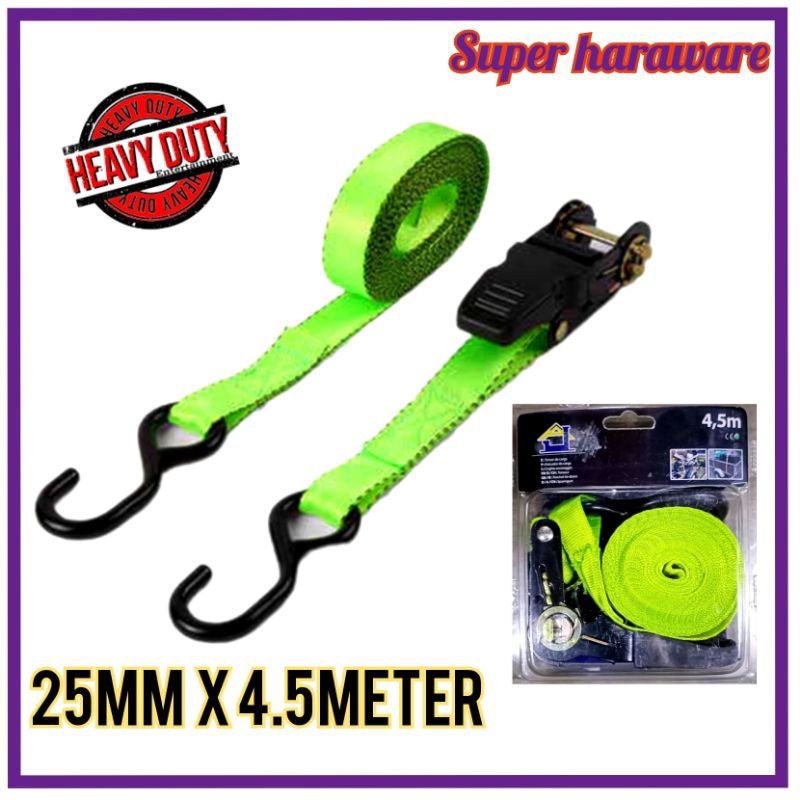 Heavy duty 4.5meter STRAP RACHET TIE DOWN STRAP KREK GARGO LASHING BELT ...