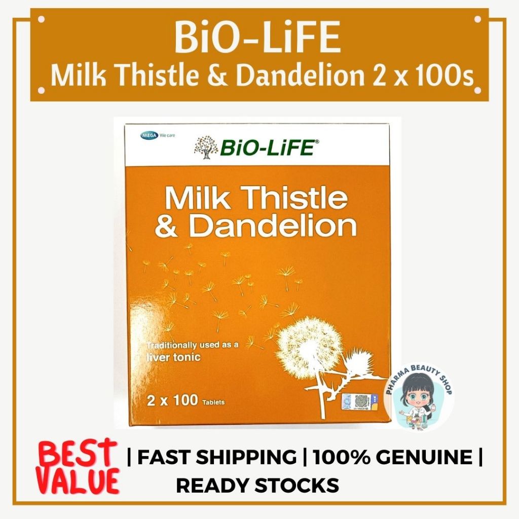 BiO-LiFE Milk Thistle & Dandelion 2 x 100 tablets (For Liver Health ...