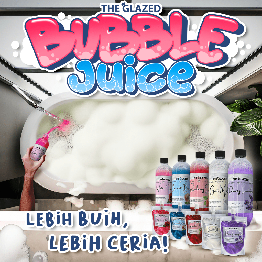 The Glazed Bubble Bathtub Juice 140g dan 400g Bath Bomb Bubble Juice ...