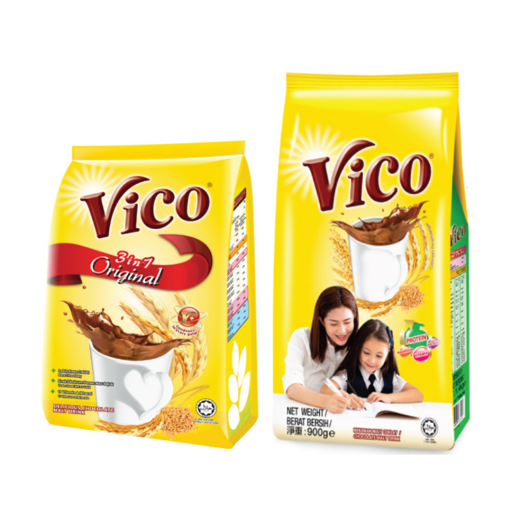 900g / 32g x 18pcs 3in1 Vico Chocolate Malt Drink Powder Serbuk Air ...