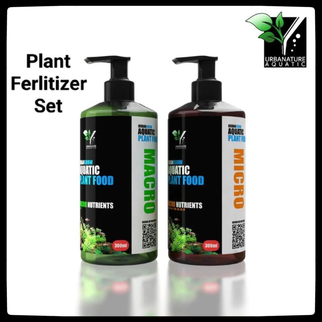 Urbangrow Aquascape Fertilizer Set Aquarium Plant Food (2 bottles Micro ...