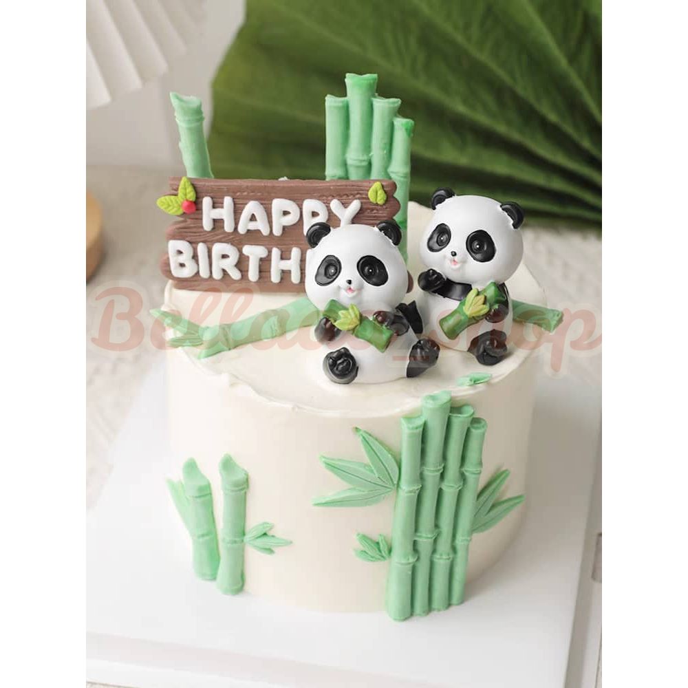 Panda Bamboo Leave Baby Cake Decoration Topper | Shopee Malaysia