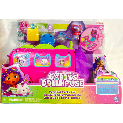 GABBY'S DOLLHOUSE PURRFECT PARTY BUS CAT-ERRIFIC CELEBRATION SPIN ...