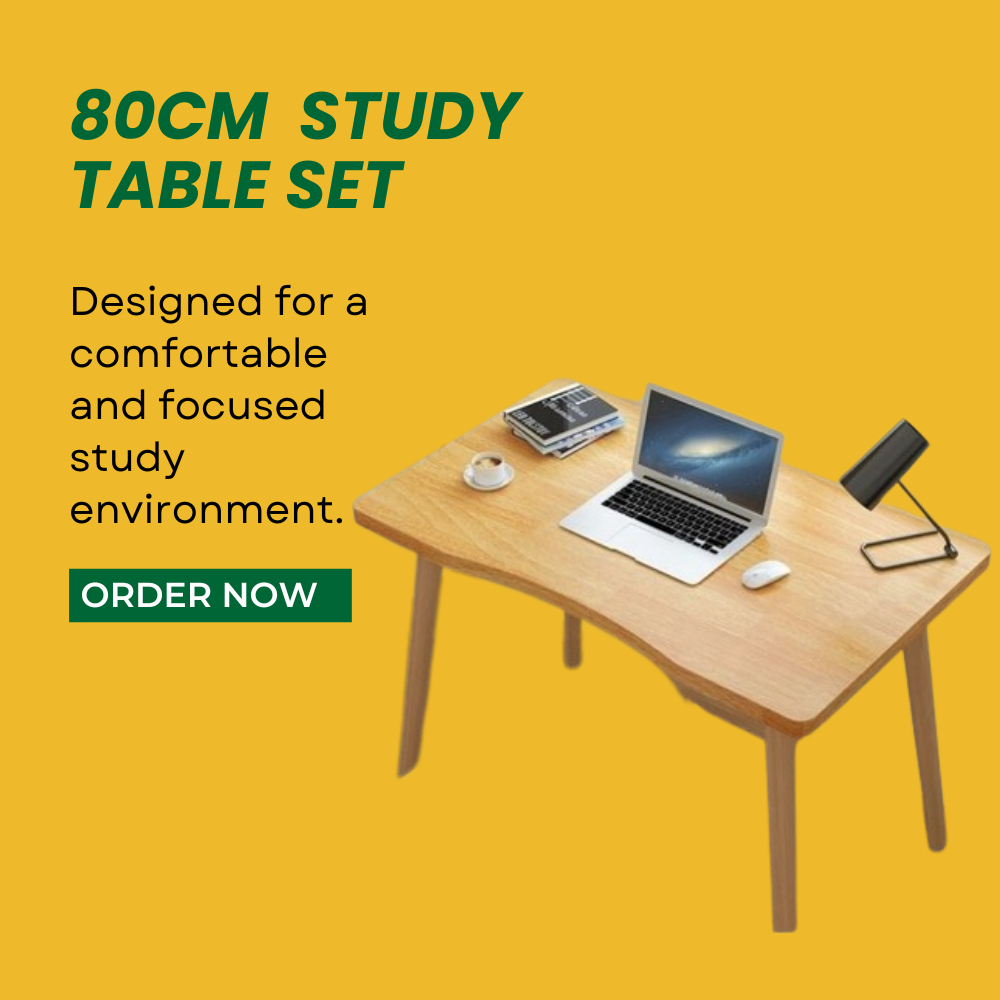 80cm Study Table Set Office Desk Meja Belajar Budak 书桌 | Shopee Malaysia