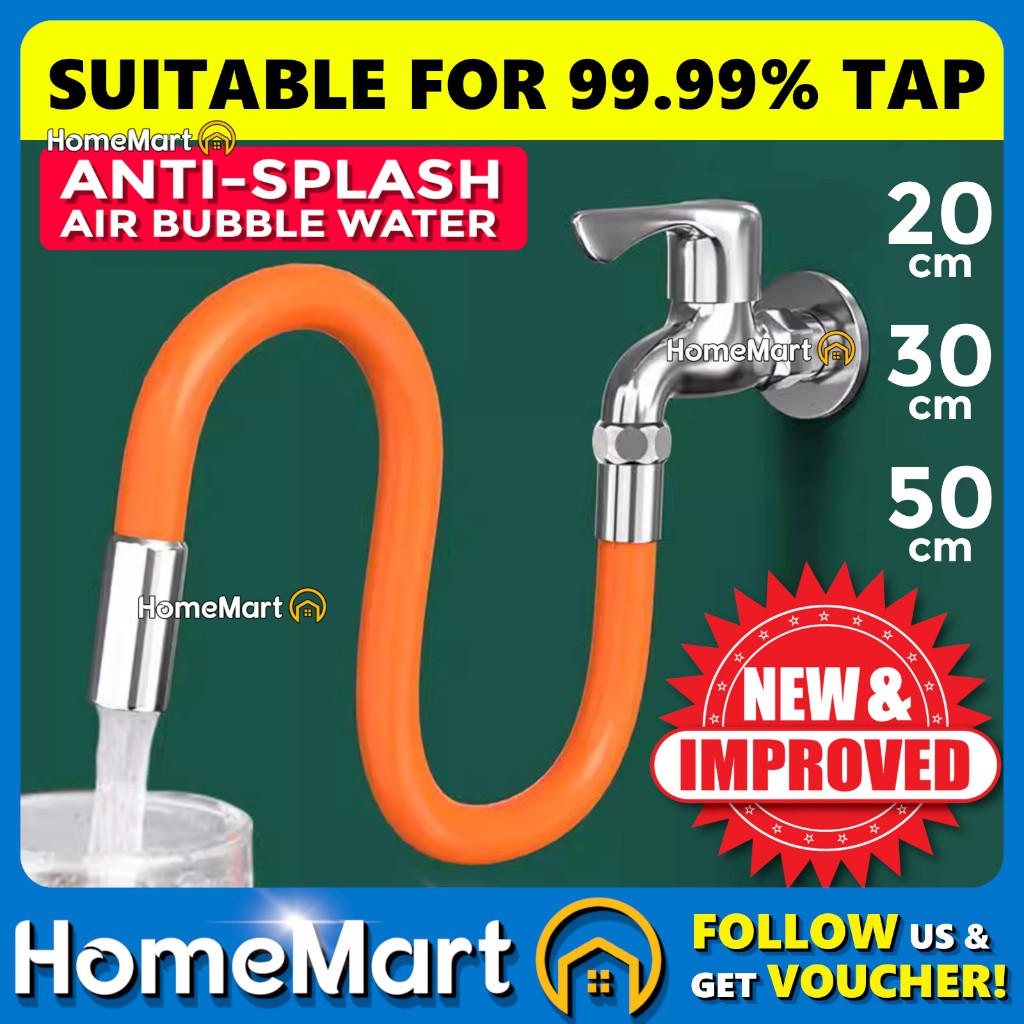 20/50/75CM Kepala Paip Water Tap Extension Faucet Extender Adapter ...