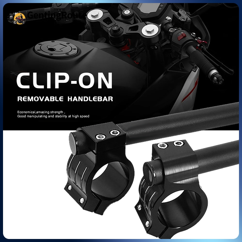 MOTORCYCLE UNIVERSAL 31MM-51MM HANDLEBAR RACING ADJUSTABLE CNC CLIP ON ...