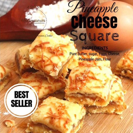 PINEAPPLE CHEESE SQUARES BISKUT NENAS KEJU KUIH RAYA by BLICIOUSSERIES ...