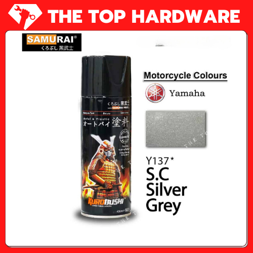 *THETOPHARDWARE* SAMURAI Y137 SPRAY YAMAHA SC SILVER GREY AEROSOL SPRAY ...