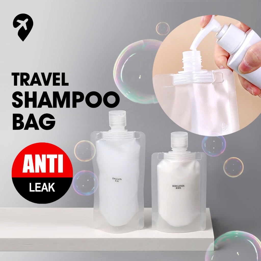 Travel Shampoo Container Bag Anti Leak | Portable Toiletries Dispenser ...
