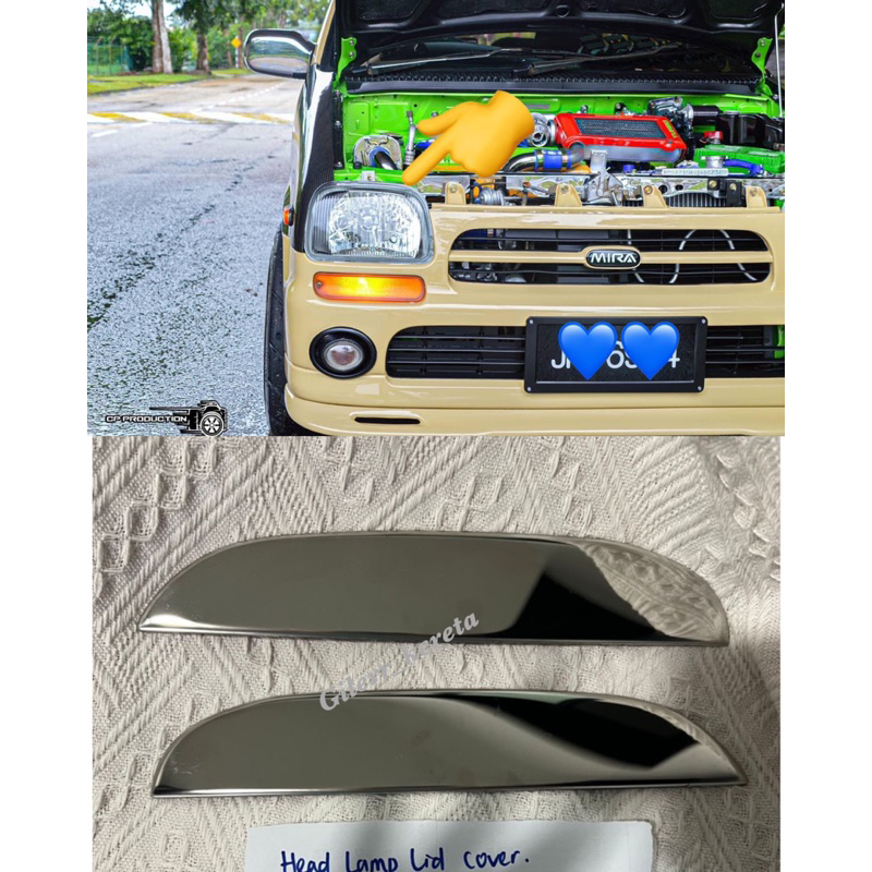 Eyelids/Kening Chrome Krom Lampu Depan Perodua Kancil Mira L2s,Moderno ...