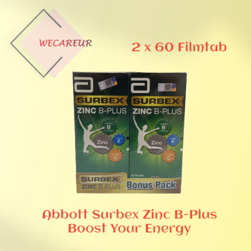 Abbott Surbex Zinc B Plus Boost Your Energy 2 x 60 Filmtab | Shopee ...