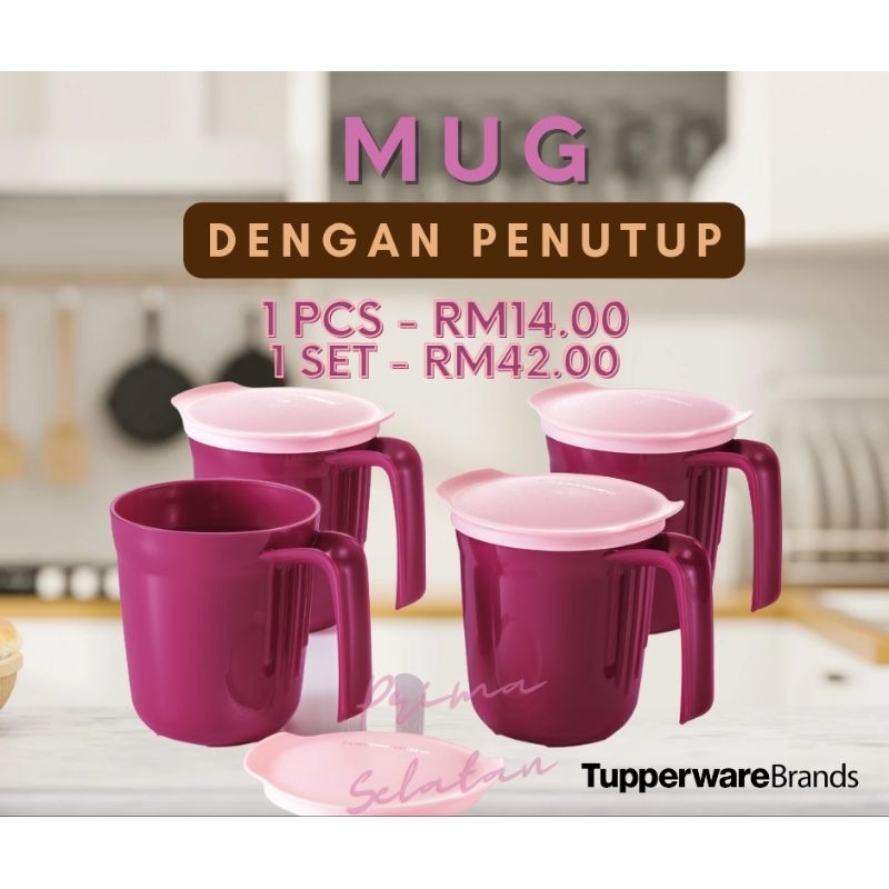 Mug with seal (1) 400ml by Tupperware | Shopee Malaysia