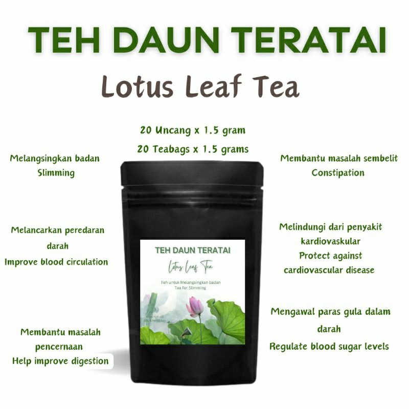 Teh Daun Teratai untuk sembelit, detoks dan melangsingkan/ Lotus Leaf ...