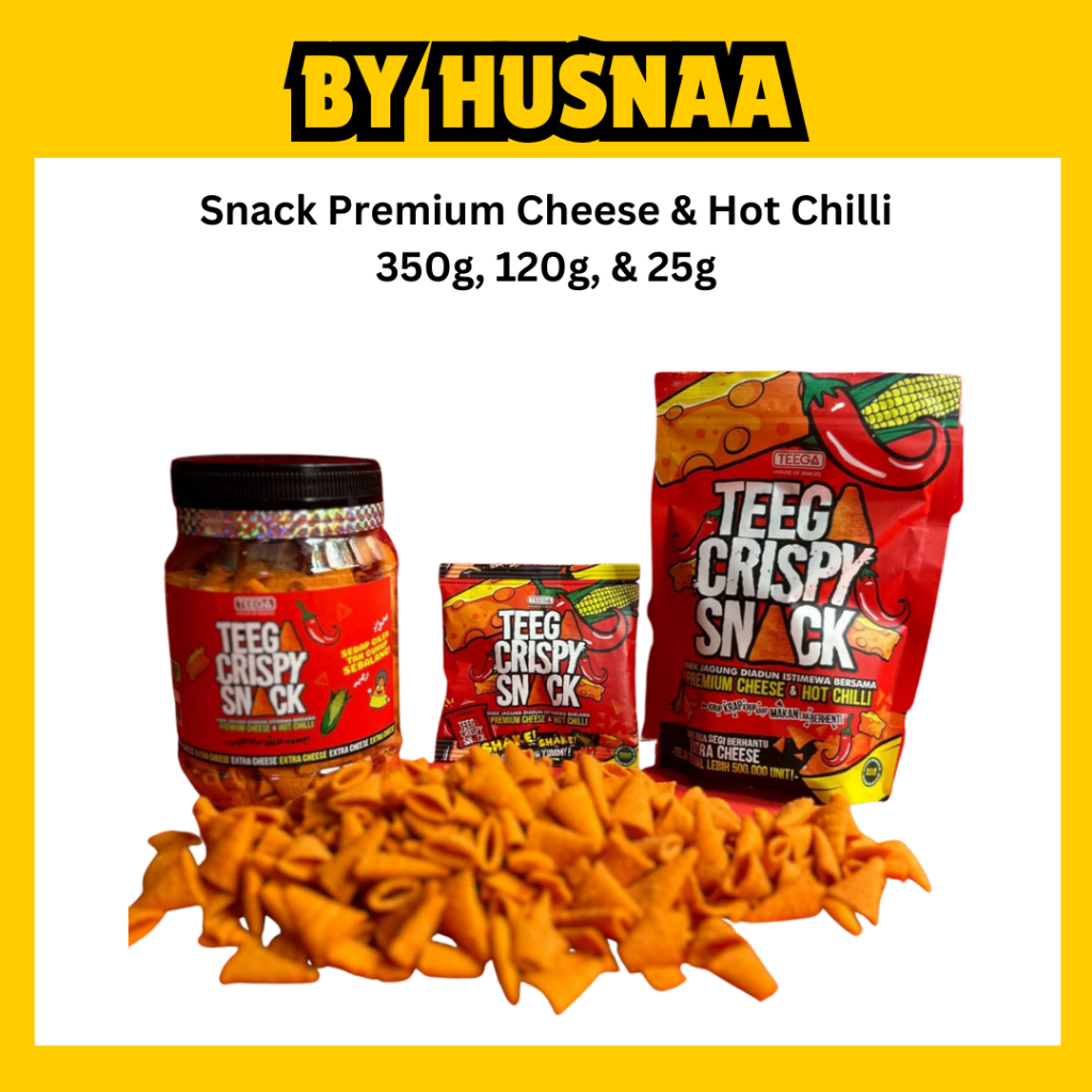 TEEGA Crispy Snack Premium Cheese & Hot Chilli Chis Snek Makanan Sedap ...