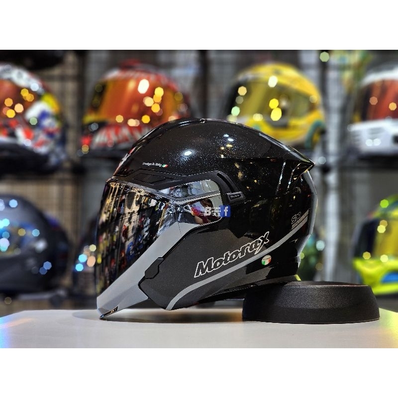 Original Motorax S30 Aurora Black Open Face Helmet | Shopee Malaysia