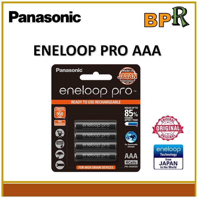 Panasonic Eneloop Pro Bk 4hcce 4bt Aaa 4pcs Rechargeable Battery 950mah