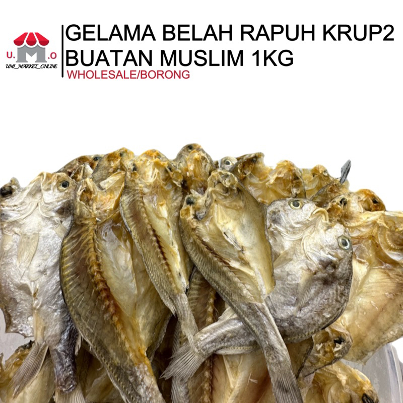 IKAN KERING GELAMA BELAH RAPUH BUATAN MUSLIM 1KG | Shopee Malaysia