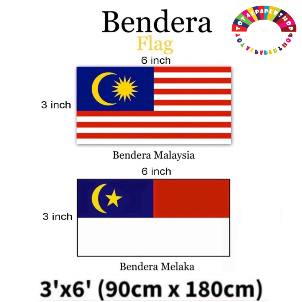 Bendera Malaysia/Bendera Melaka / State Flag Malaysia Nylon Polyester 3 ...