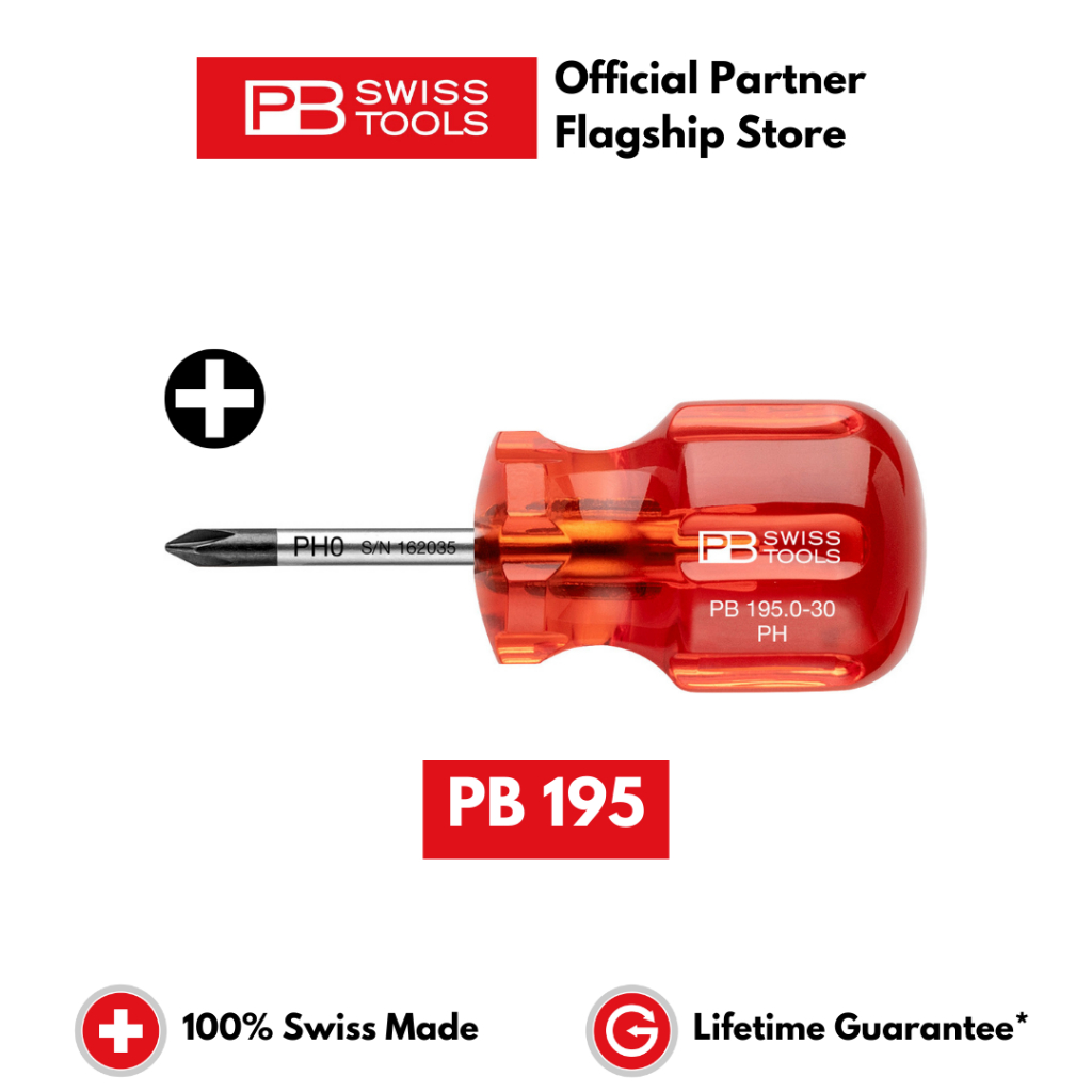 Classic Stubby Screwdrivers PB Swiss Tools for Philips screw PB 195 ...