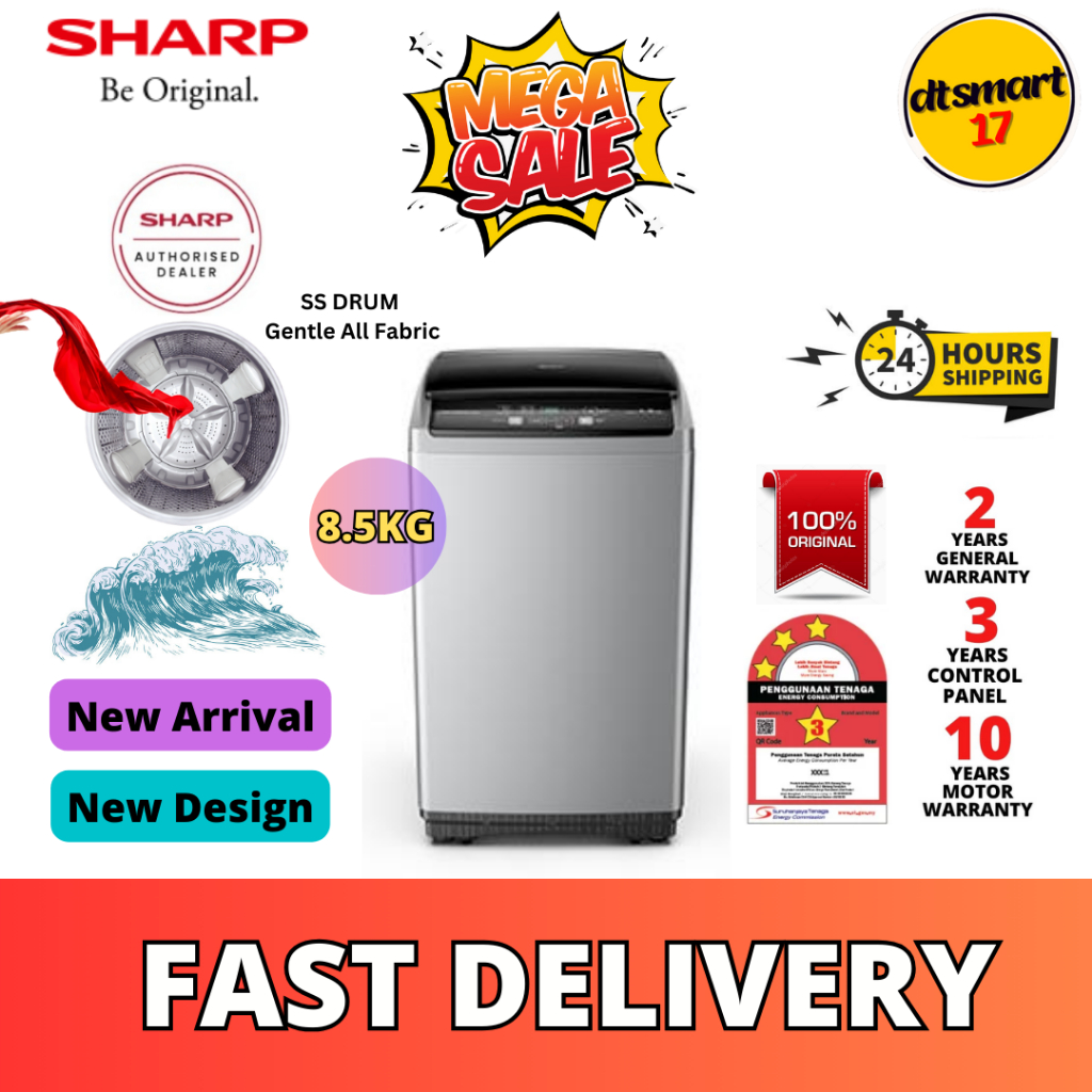 𝐋𝐎𝐑𝐑𝐘 𝐒𝐄𝐍𝐃𝐈𝐑𝐈 𝗞𝗟,𝗦𝗘𝗟𝗔𝗡𝗚𝗢𝗥 Sharp NEW 8.5KG Top Load Washing Machine ...