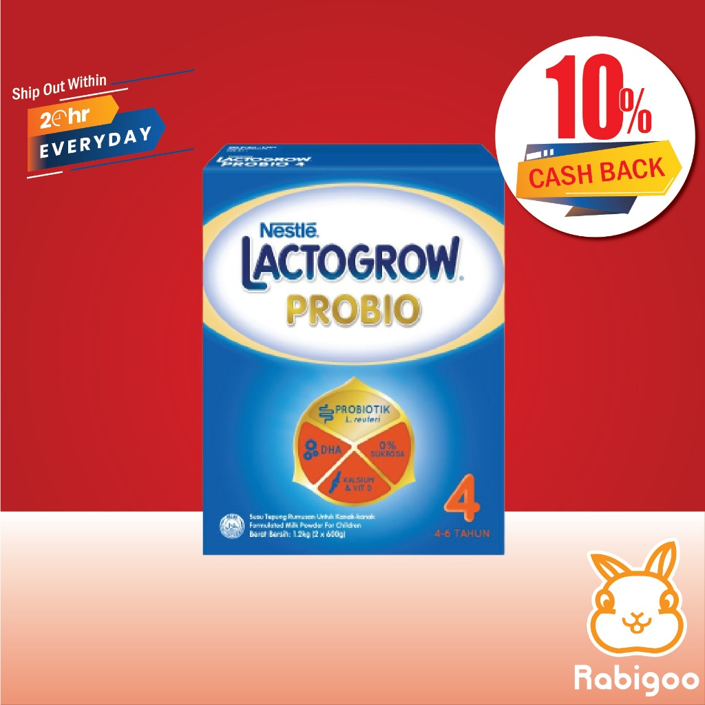 [CASHBACK 10%] NESTLE LACTOGROW PROBIO 4 BIB 2*600G (4-6 YEARS ...