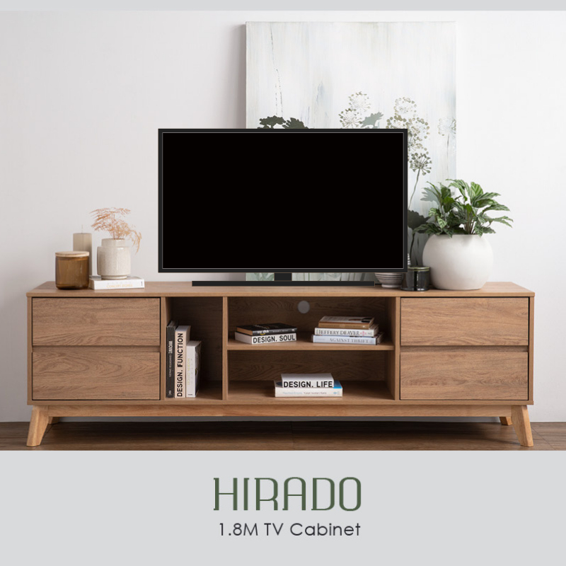 hinlim.com - HIRADO 1.8M TV Cabinet With Drawer / Muji Style TV Cabinet ...
