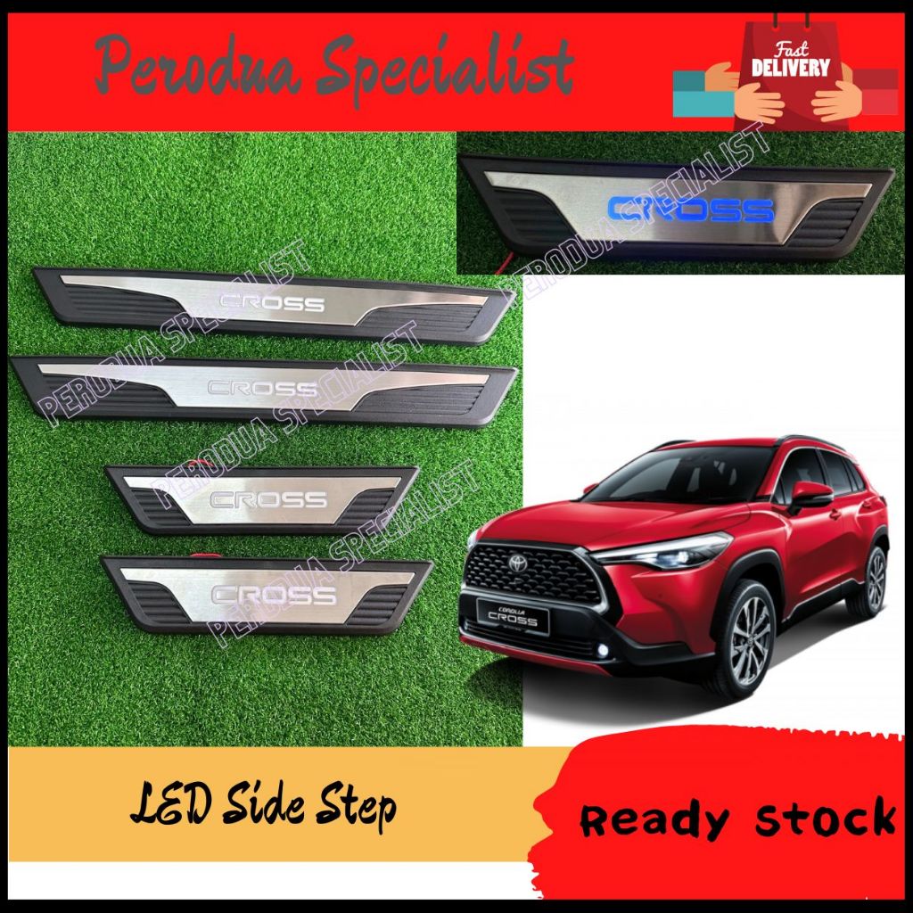 Toyota Corolla Cross 2021 Led Side Step/Side Sill Plate | Shopee Malaysia